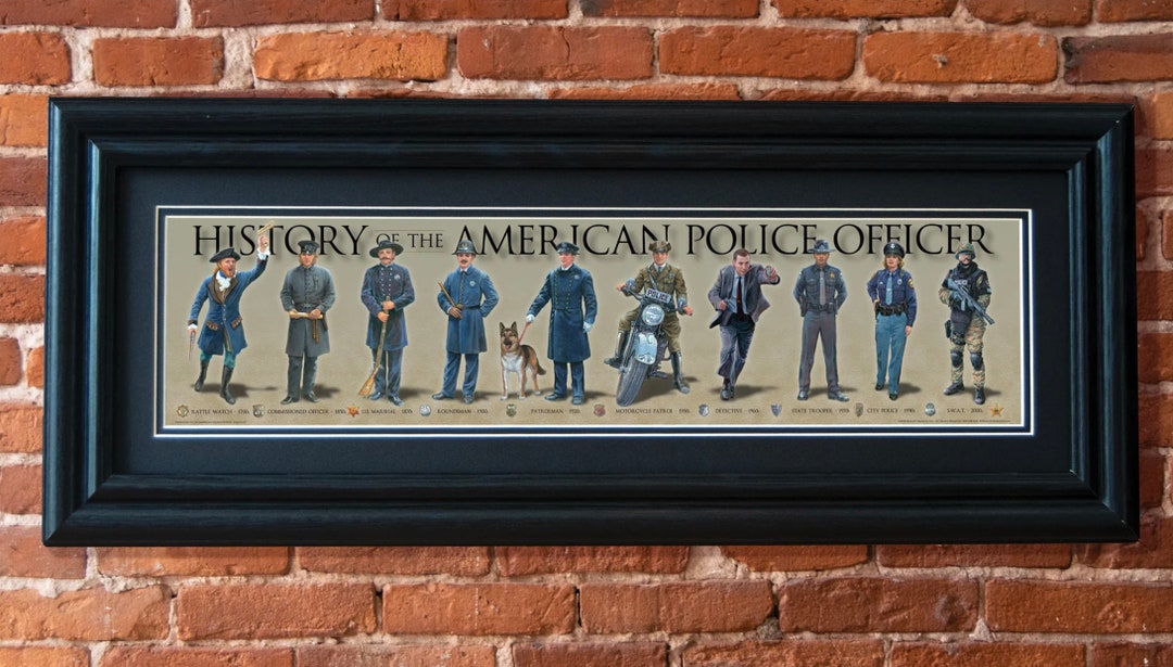History of the American Police Officer Print, Law Enforcement Poster ...