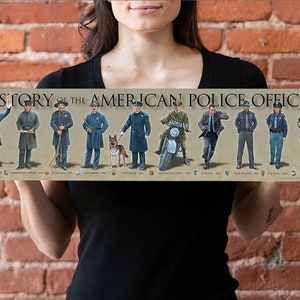 History of the American Police Officer Print, Law Enforcement Poster ...