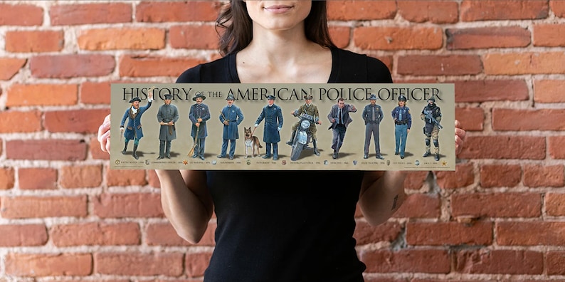 History of the American Police Officer Print, Law Enforcement Poster ...
