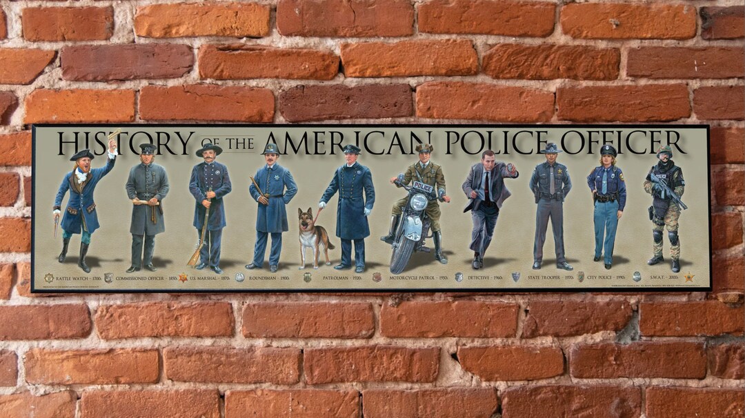 History of the American Police Officer Print, Law Enforcement Poster ...
