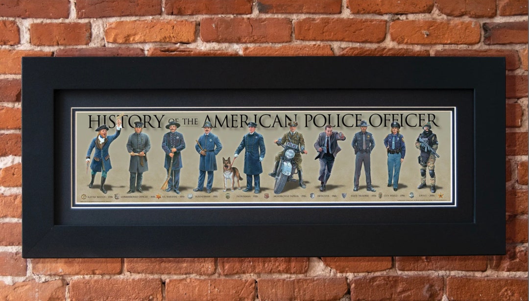 History of the American Police Officer Print, Law Enforcement Poster ...