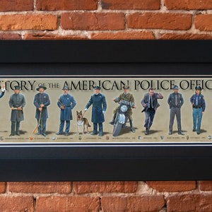 History of the American Police Officer Print, Law Enforcement Poster ...