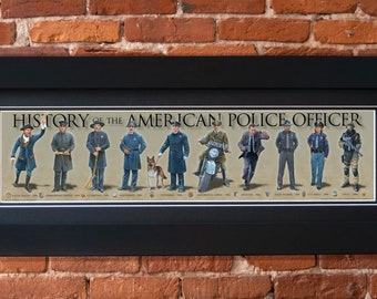 History of the American Police Officer Print, Law Enforcement Poster ...