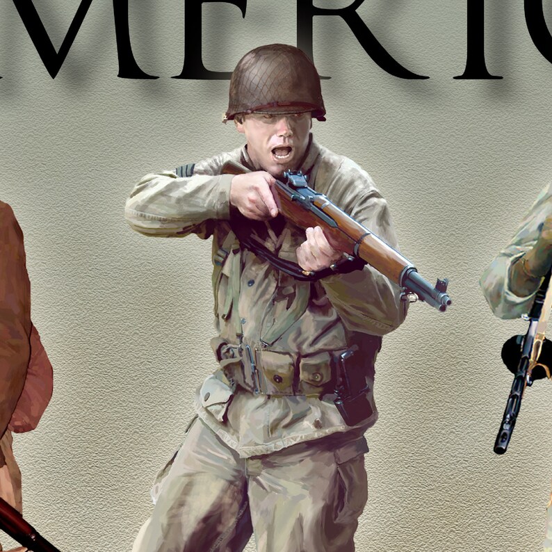 History of the American Soldier Poster, Iraqi Freedom, Desert Storm ...