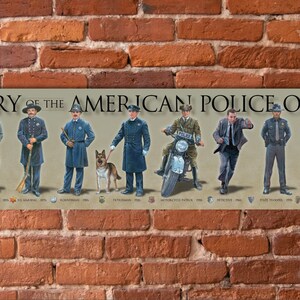 History of the American Police Officer Print, Law Enforcement Poster ...