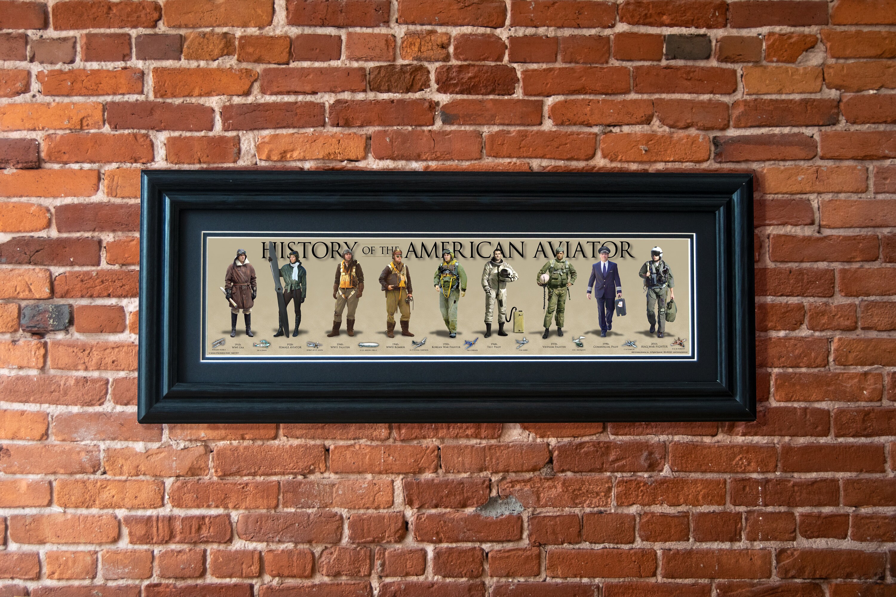 History of the American Aviator Poster Framed Print, Pilot, Commercial ...