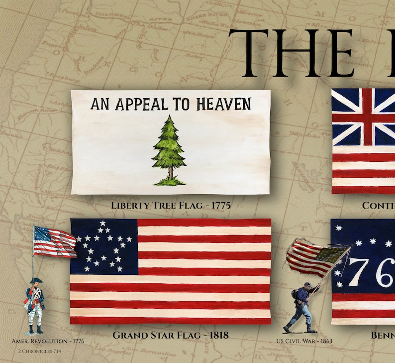 History of Old Glory, United States Flag, USA Flag, Old Glory Poster ...
