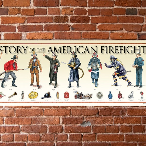 Firefighter Poster - Etsy