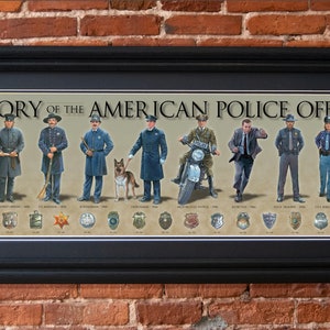 History of the American Police Officer Print, Law Enforcement Poster ...
