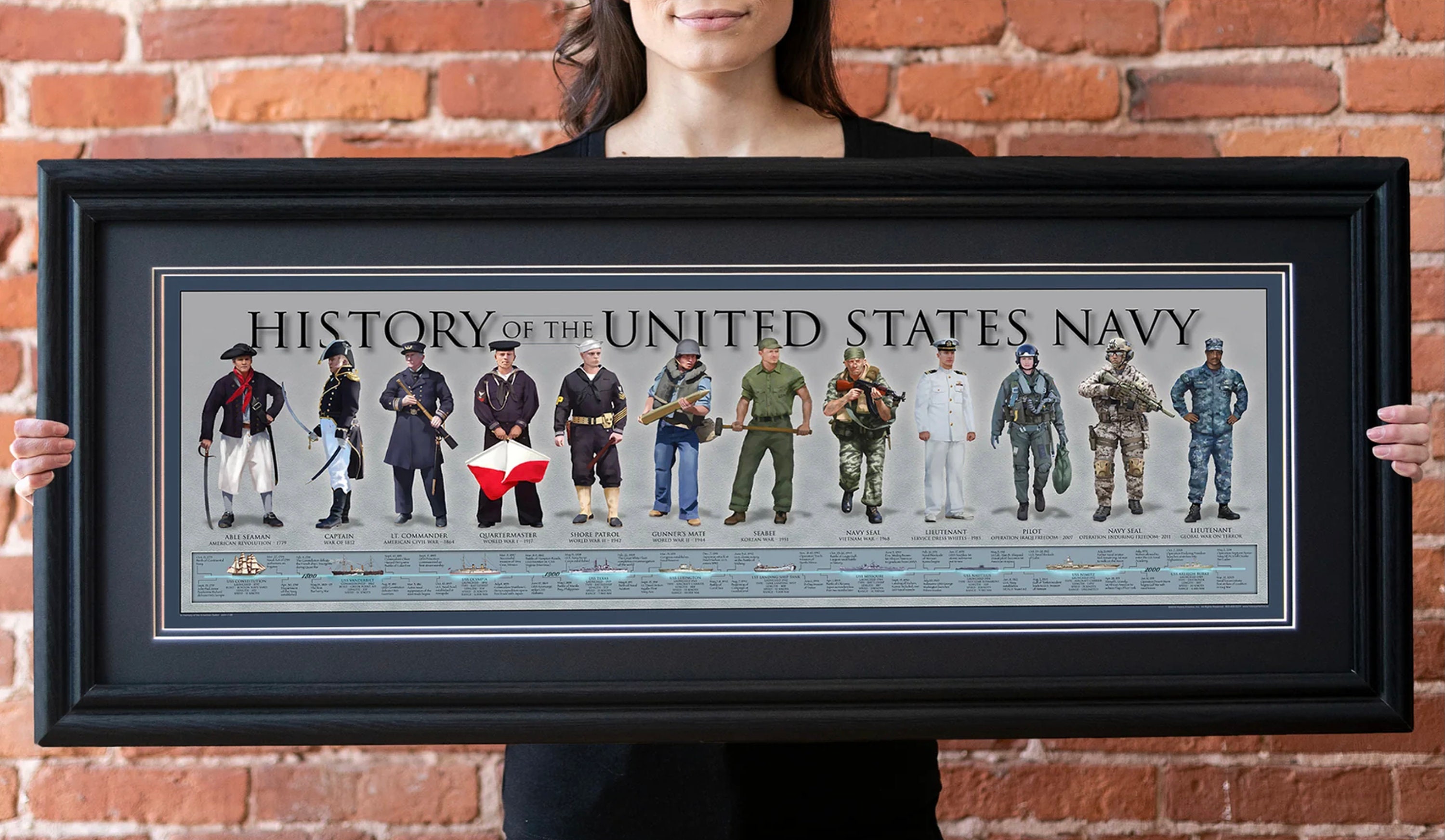 History of the American Navy Poster Framed Print, Sailor, Able Seaman ...