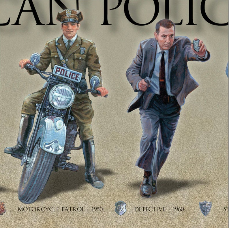 History of the American Police Officer Print, Law Enforcement Poster ...