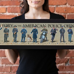 History of the American Police Officer Print, Law Enforcement Poster ...