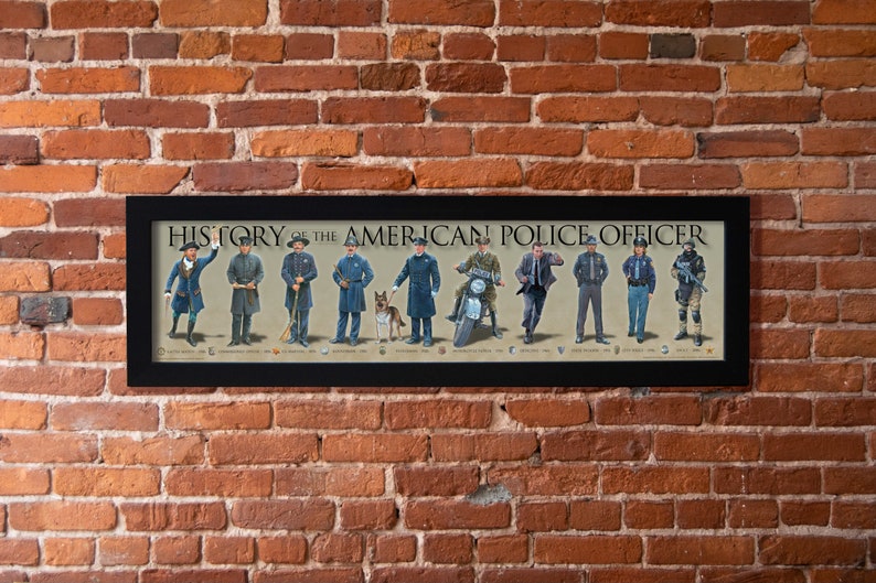 History of the American Police Officer Print, Law Enforcement Poster ...