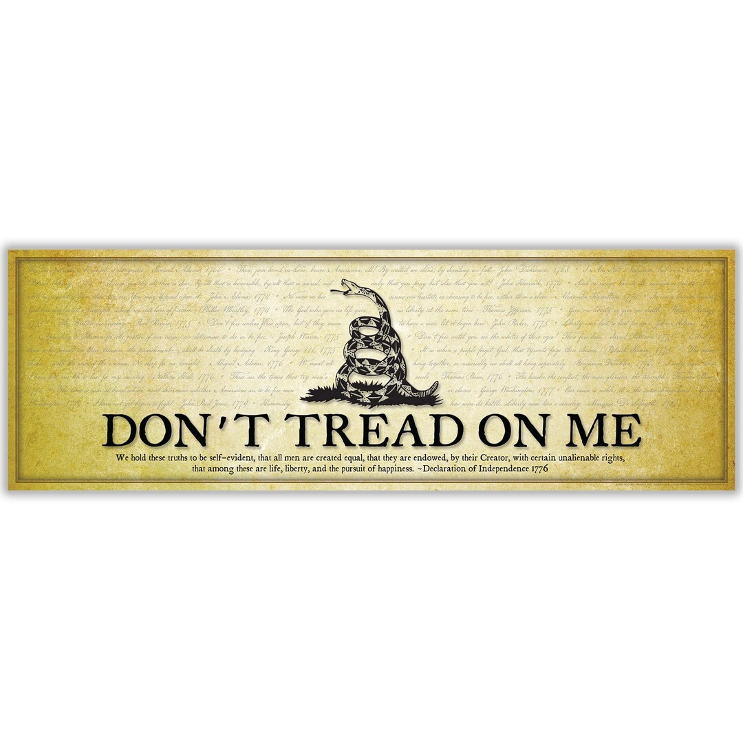 Don't Tread on Me Flag Poster - Etsy