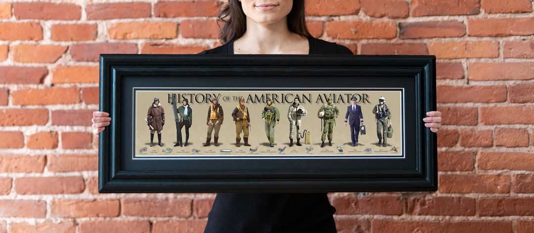 History of the American Aviator Poster Framed Print, Pilot, Commercial ...