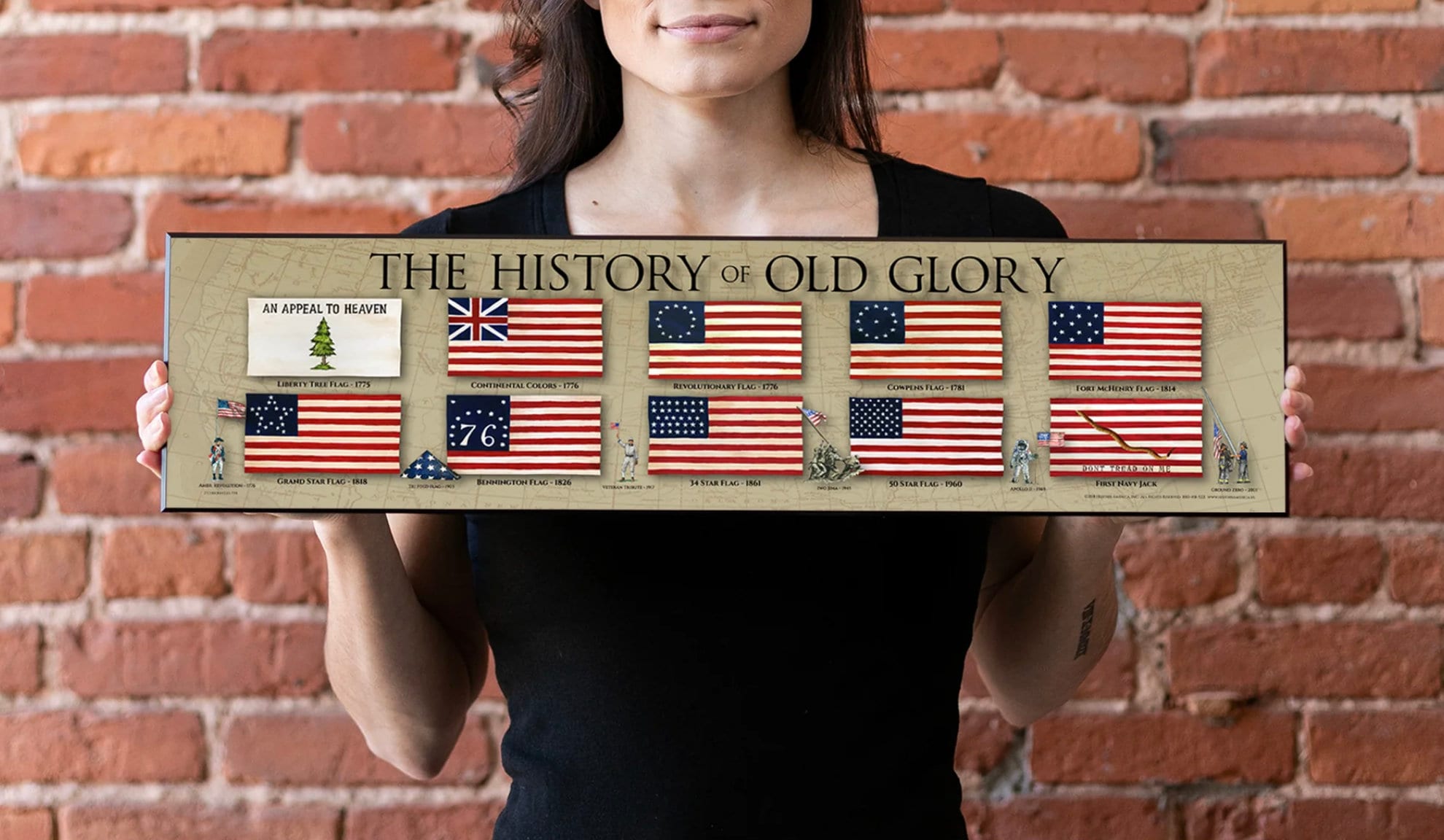 History of Old Glory, United States Flag, USA Flag, Old Glory Poster ...