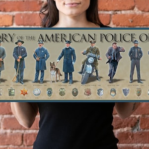 History of the American Police Officer Print, Law Enforcement Poster ...