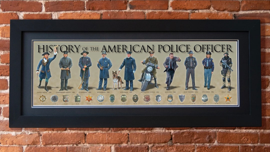 History of the American Police Officer Print, Law Enforcement Poster ...