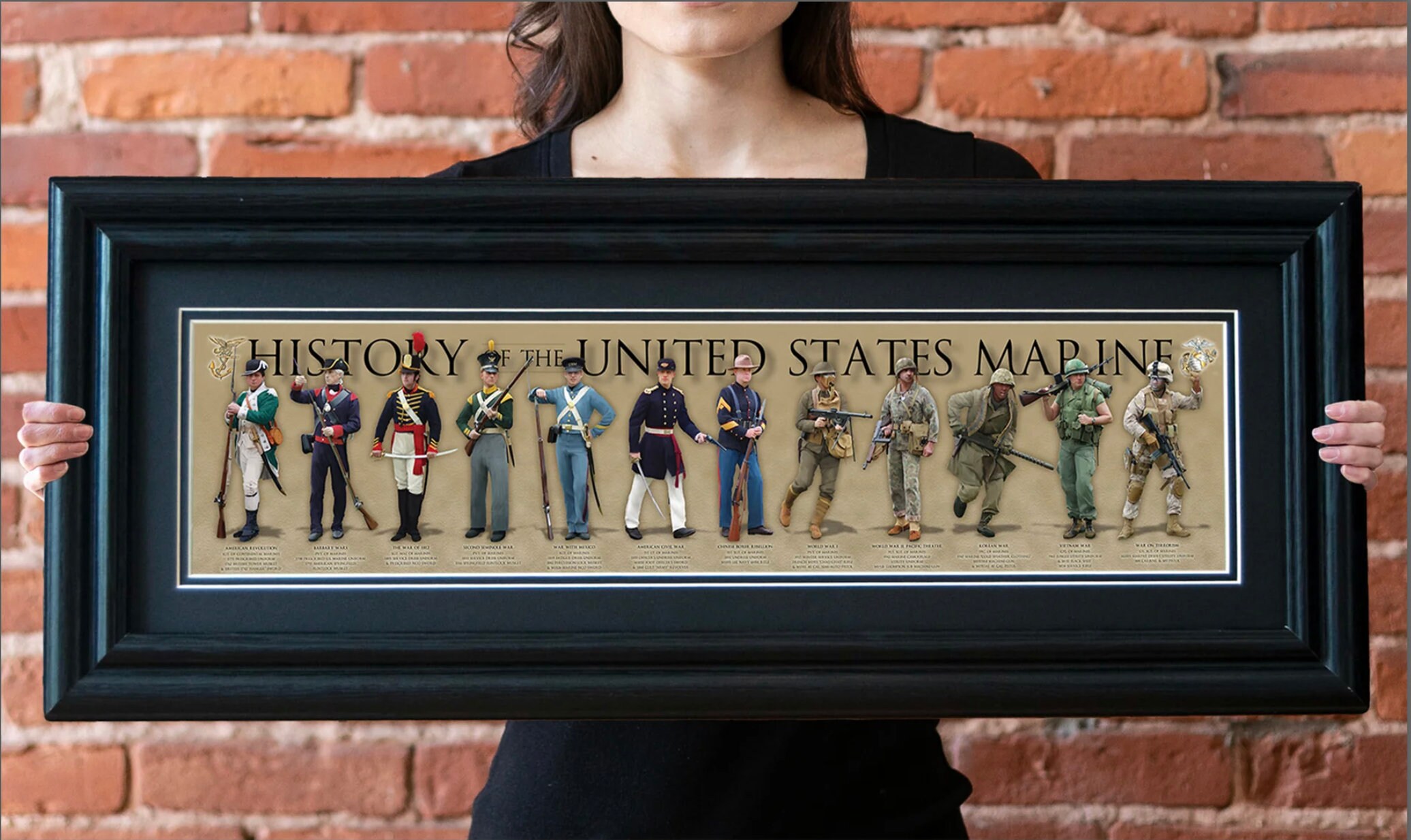 History of the United States Marine Framed Poster Simper Fi - Etsy