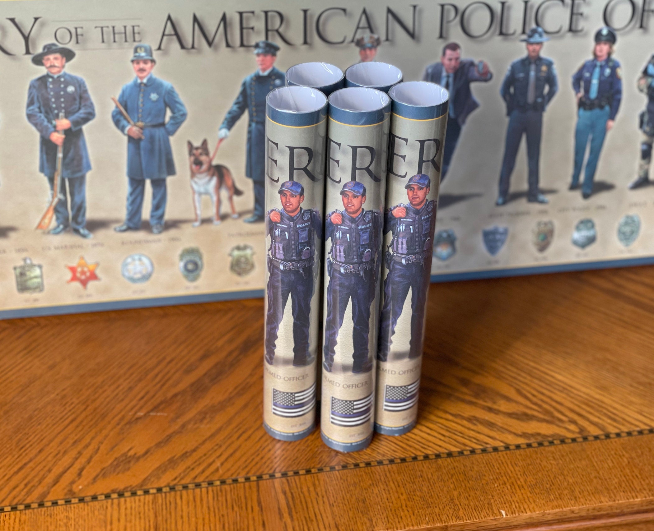 History of the American Police Officer Print, Law Enforcement Poster ...
