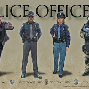 History of the American Police Officer Print, Law Enforcement Poster ...