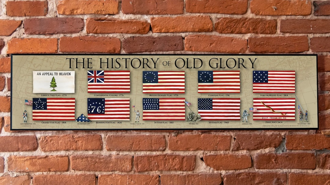History of Old Glory, United States Flag, USA Flag, Old Glory Poster ...