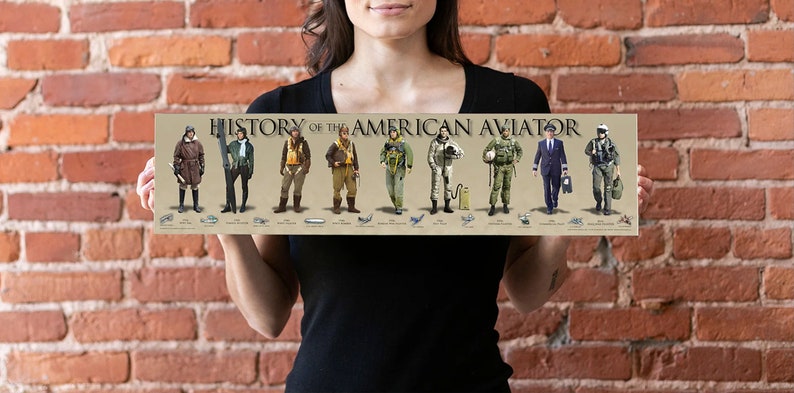 History of the American Aviator Poster Unframed, Pilot, Commercial ...