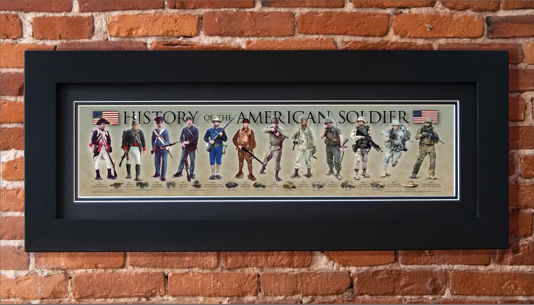 History of the American Soldier Poster Framed Print, Iraqi Freedom ...