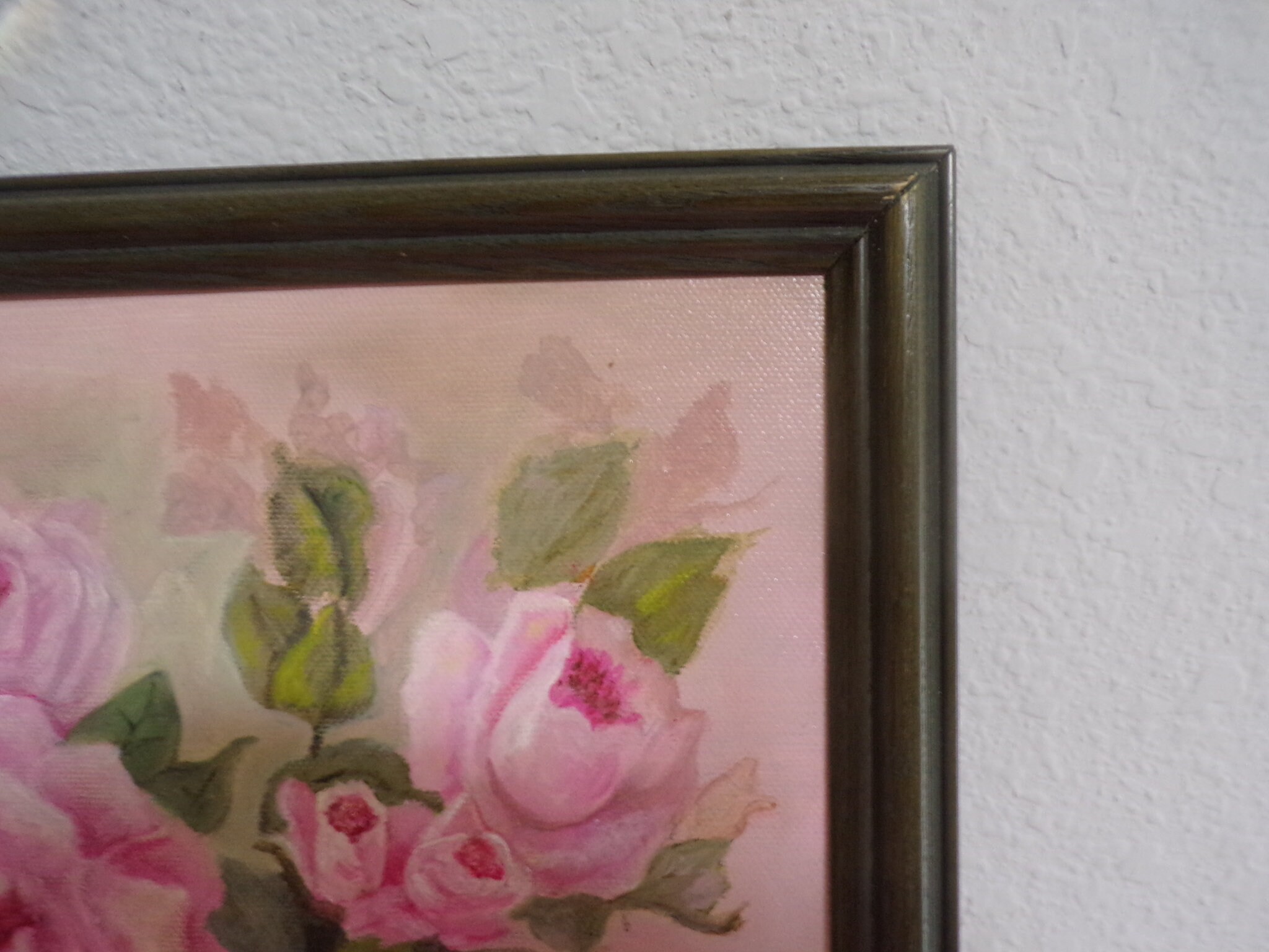 Gorgeous Victorian Pink Roses O/C / Signed. - Etsy
