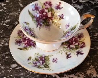 Violet tea cup | Etsy