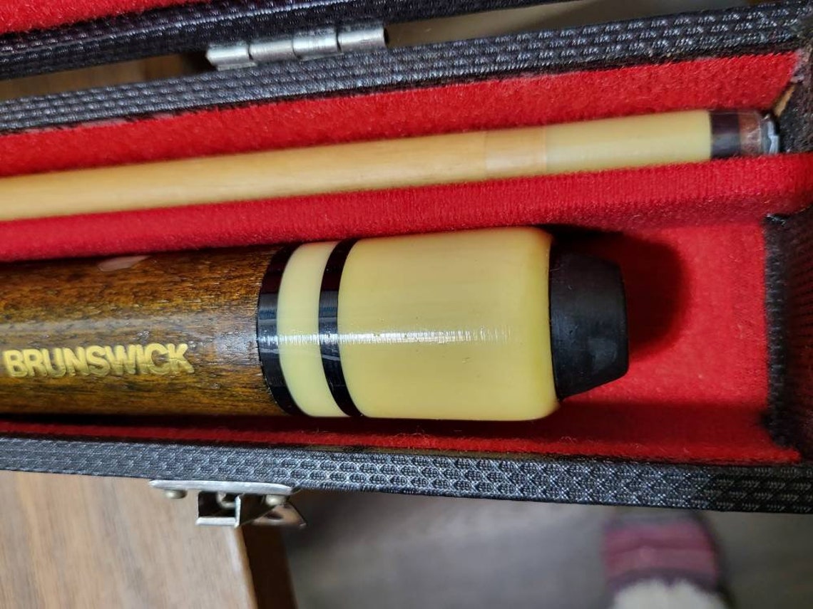1980s Brunswick Adjustable Weight Pool Cue Carved Wood Shaft - Etsy