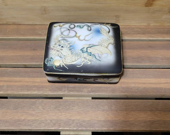 1950's Dragonware Japanese Trinket Box Japanese Kutani Moriage - Etsy