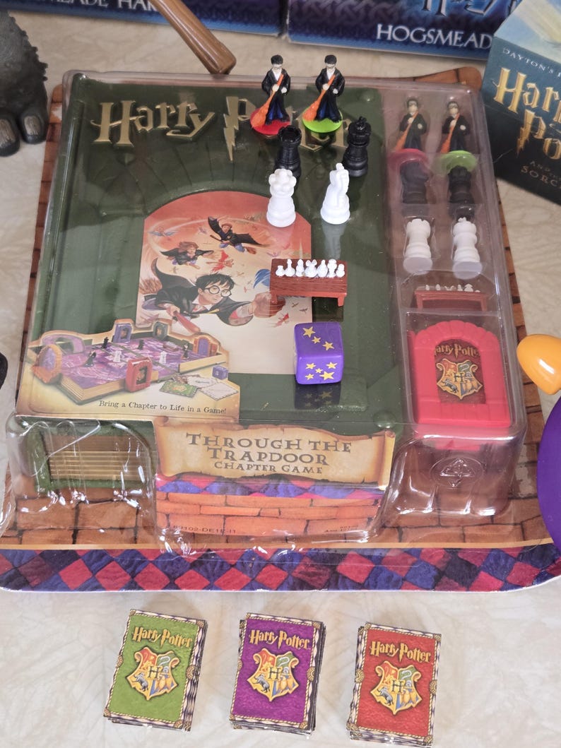 Harry Potter Action Figures Lot - Hogsmeade Harry & Hermione, Fluffy ...