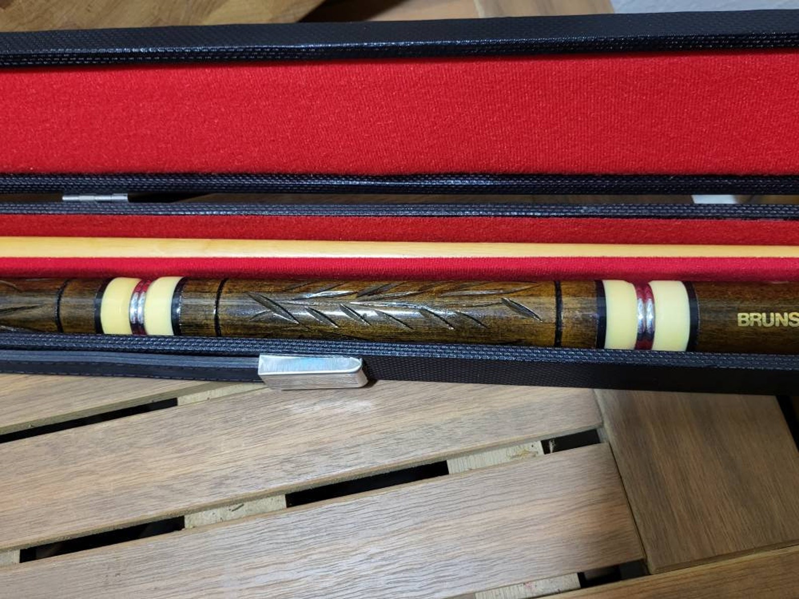 1980s Brunswick Adjustable Weight Pool Cue Carved Wood Shaft - Etsy