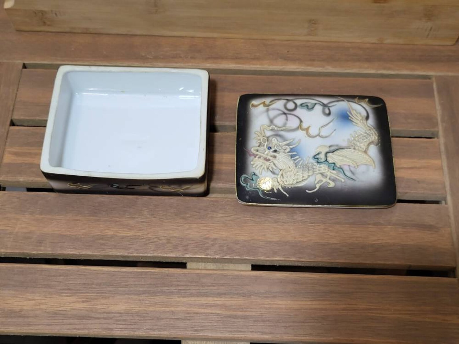 1950's Dragonware Japanese Trinket Box Japanese Kutani - Etsy