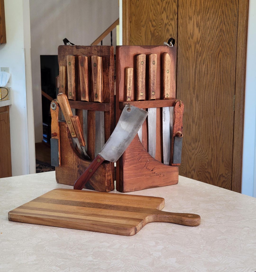 Vintage Rustic Old Hickory Chef Knife Collection Ontario Knife Co ...