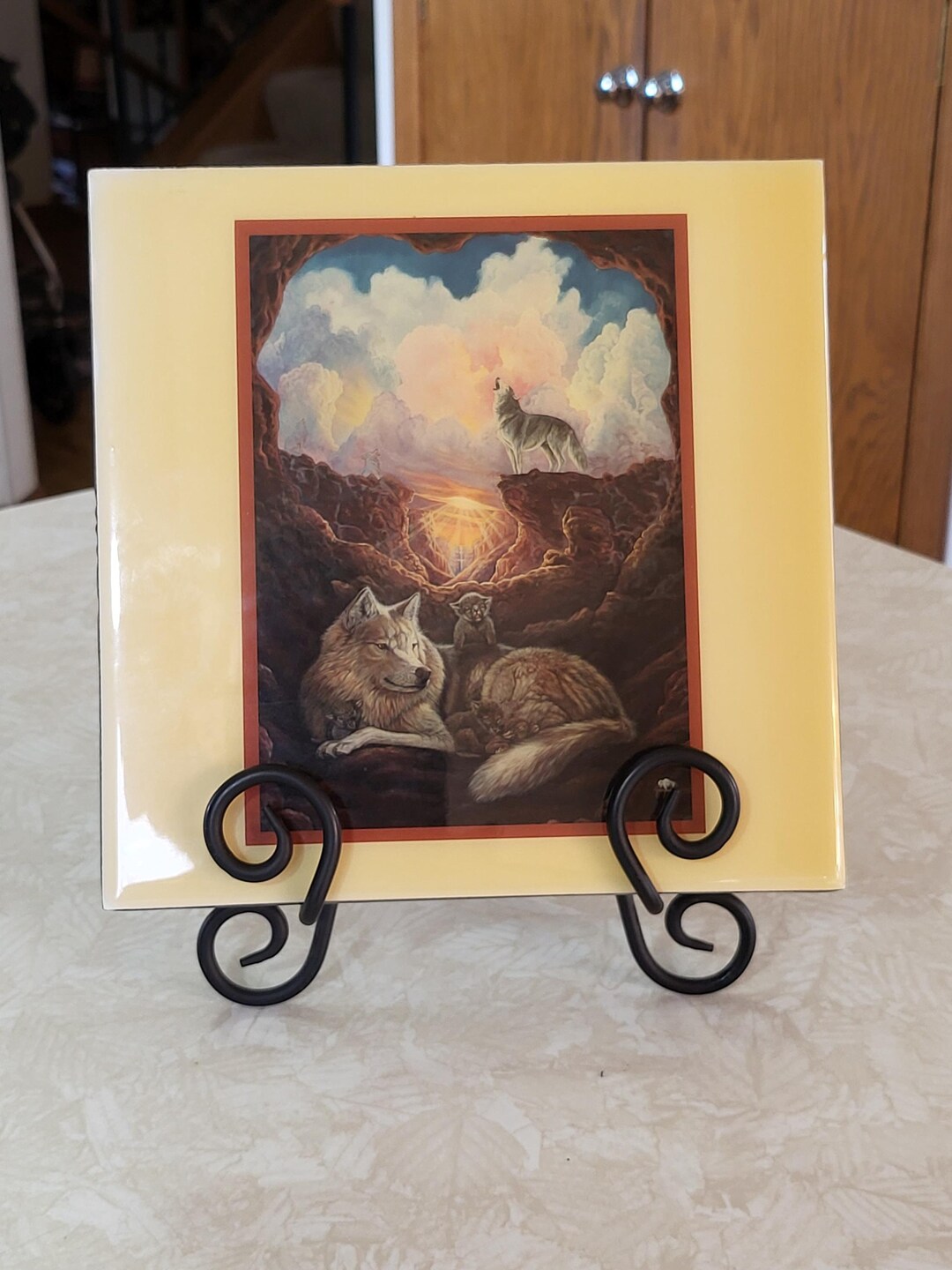 Jacques Evans Wildlife Art Tile Featuring Wolves we're Alive in the ...