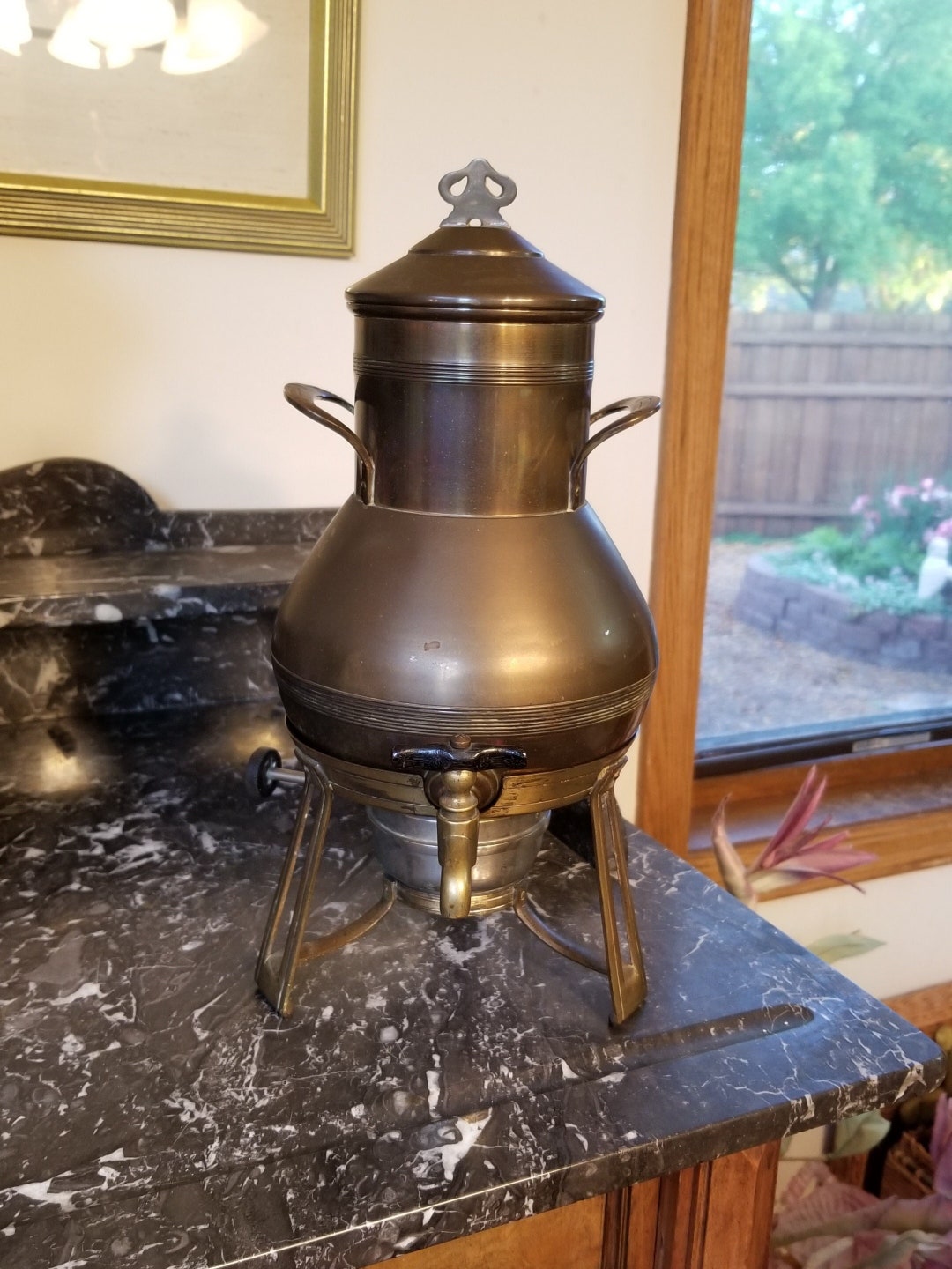 Bavarian Brass Coffee Tea Water Beverage Dispenser Gebruder Bing 2L ...