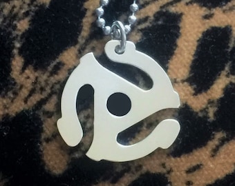 Retro 45 RPM Record Insert Adapter Matte STAINLESS STEEL | Etsy