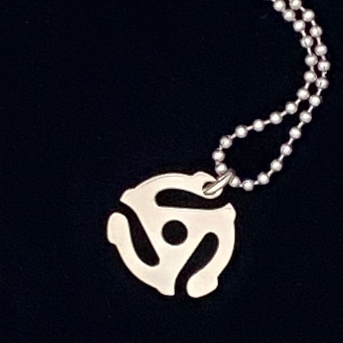 45 Rpm Adapter Sterling Silver Necklace Retro 70's - Etsy