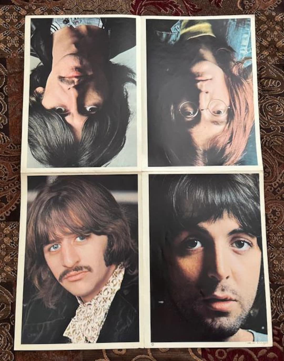 The Beatles White Album Photo Inserts Uncut Perforated Sheet - Etsy