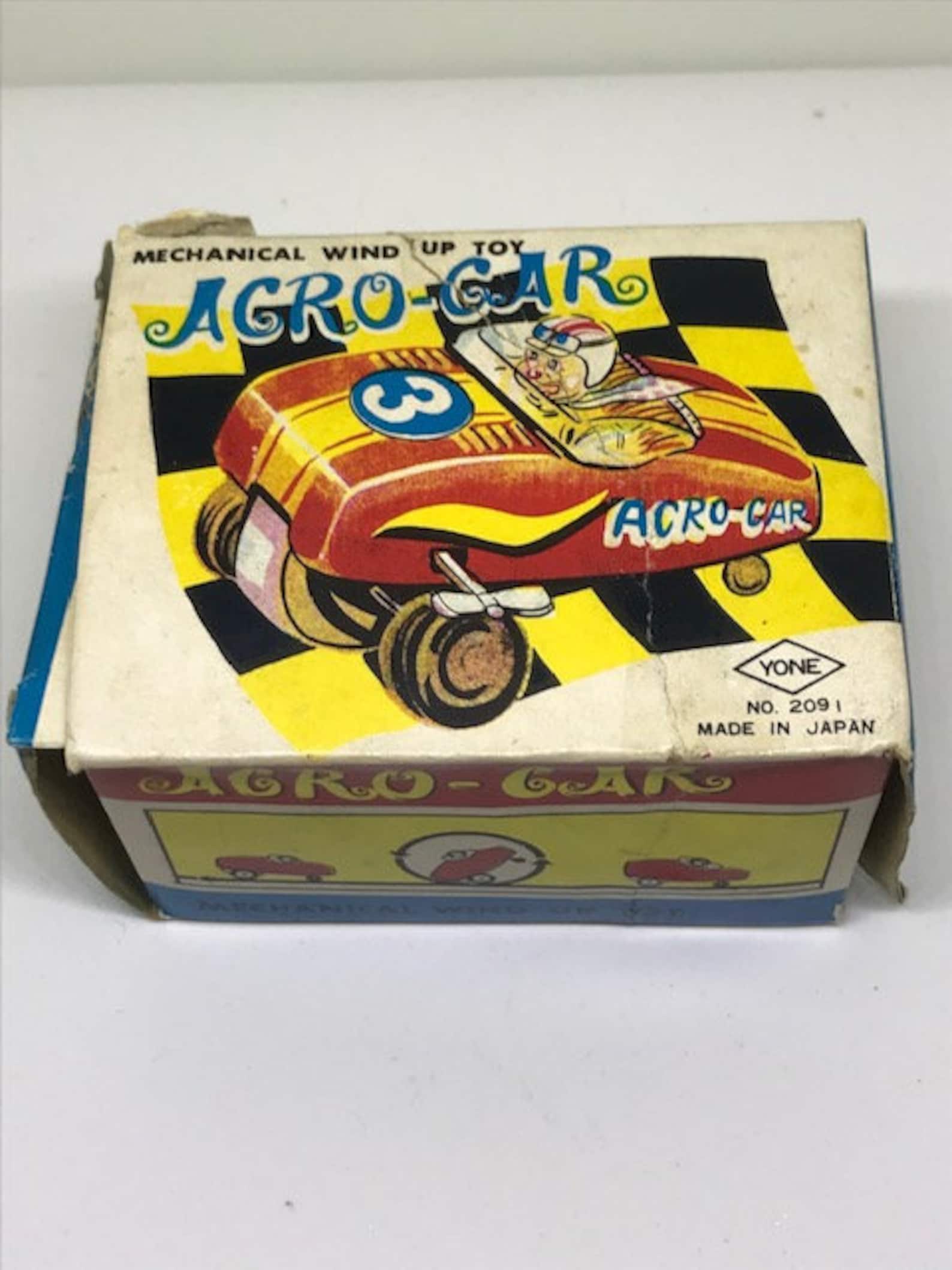 Vintage 1960s Yone Japanese Tin Acro Car Wind up Toy, Original Box - Etsy