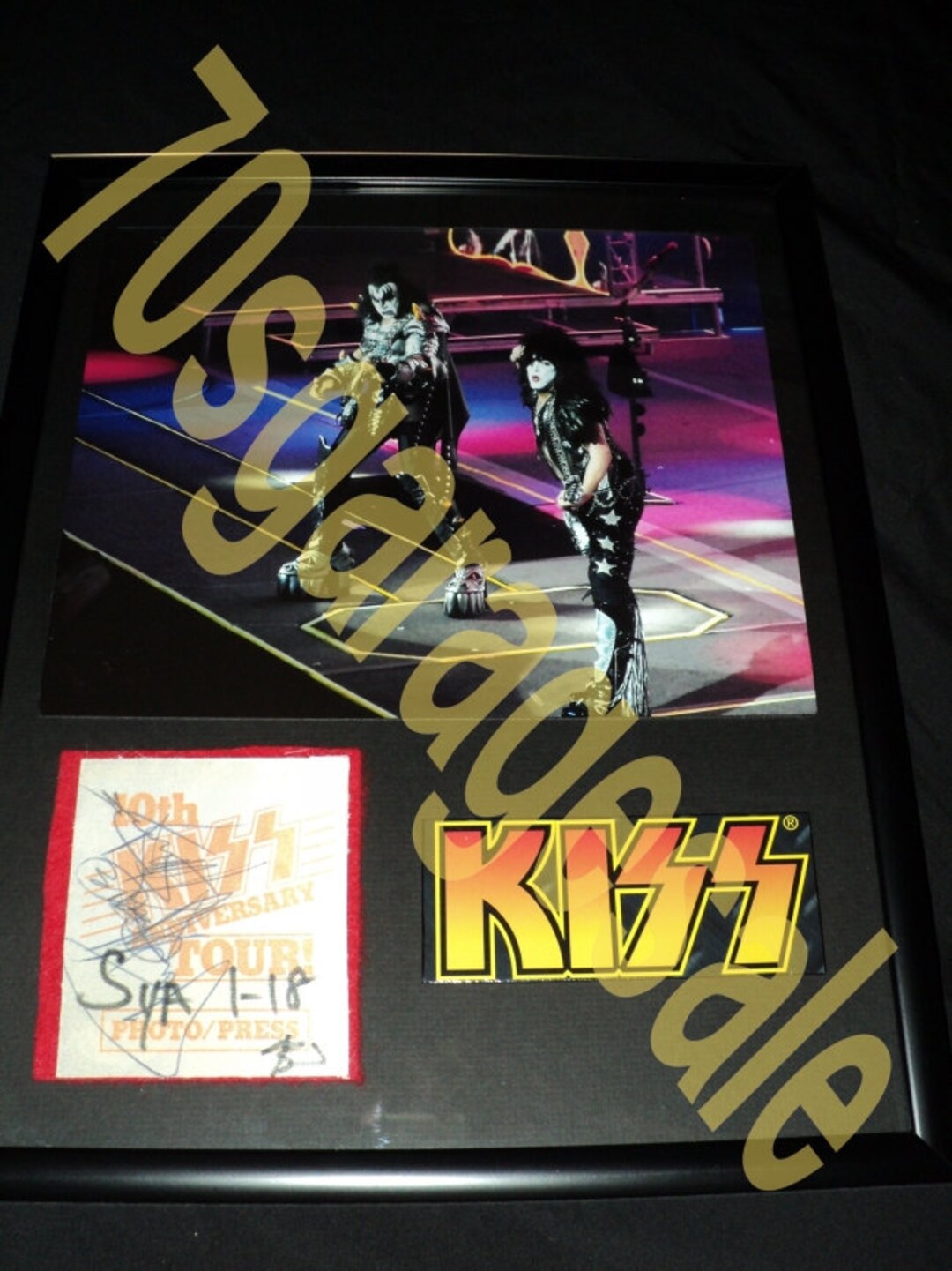 KISS Gene Simmons/paul Stanley Framed Autograph (JSA) - Etsy