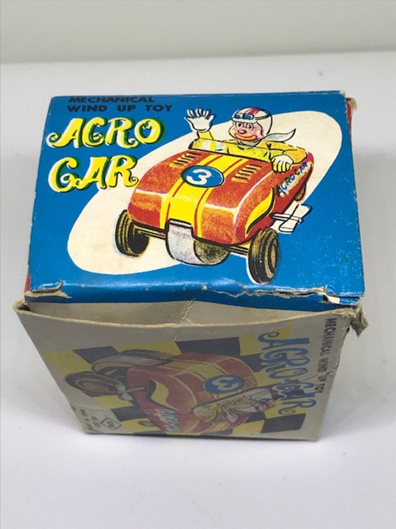 Vintage 1960s Yone Japanese Tin Acro Car Wind up Toy, Original Box - Etsy