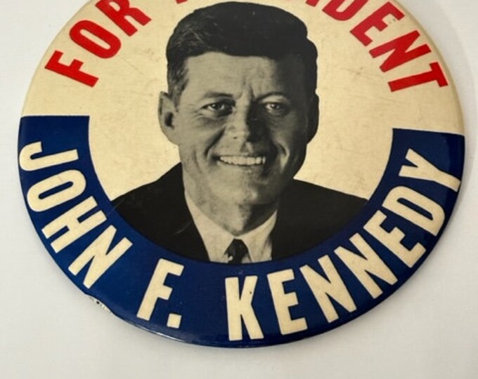 John F Kennedy Oversized Presidential Campaign Button 6 Inch 1960 - Etsy