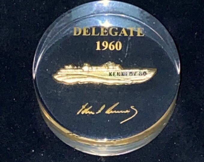 John F Kennedy JFK 1960 Democratic National Convention DNC Lucite ...