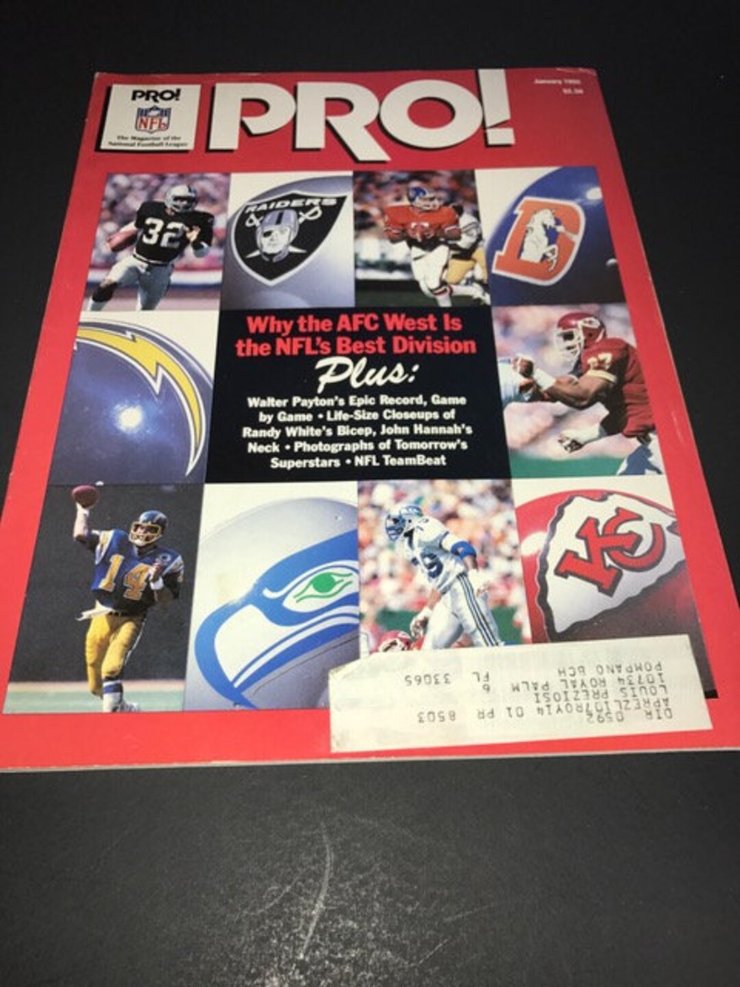 NFL PRO Magazine " Why the AFC West is Best" January 1985 - Etsy