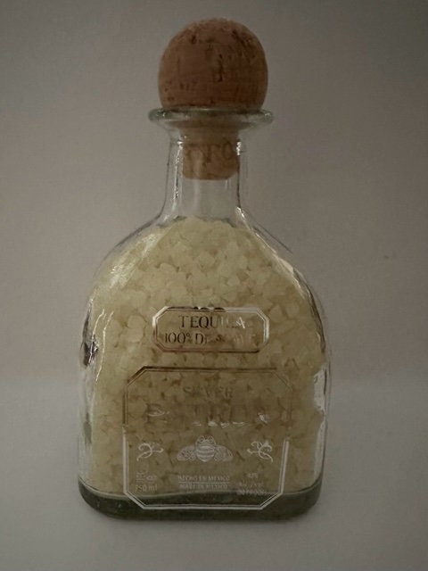 Patron Silver Tequila Bottle With Glow in the Dark Stones - Etsy