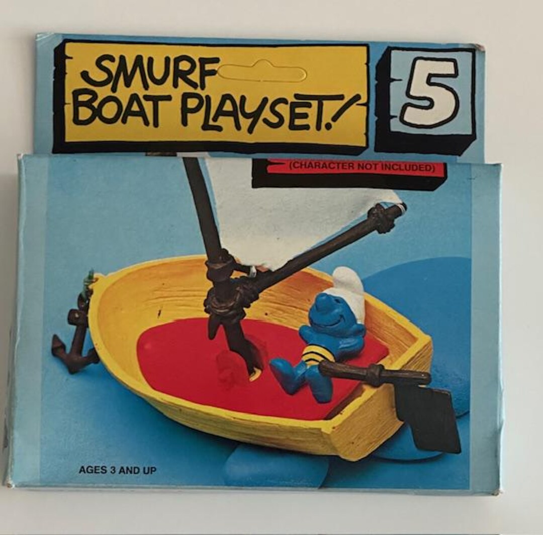 Smurf Boat Playset #5 Peyo 1980 - Etsy
