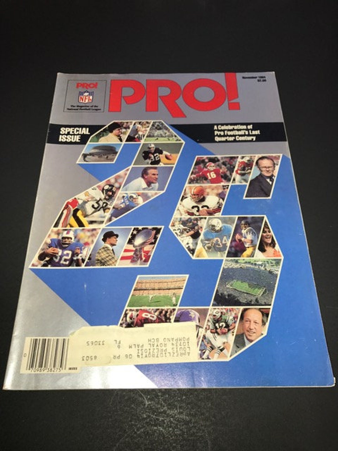 NFL PRO Magazine 25th Anniversary Issue November 1984 - Etsy